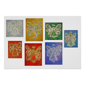 7 Color Angels Art Painting - DonnaBellas Angels